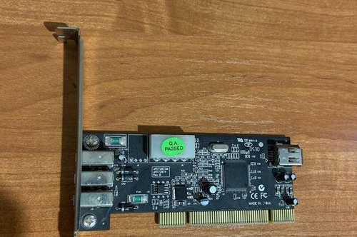 3 порта PCI-E Firewire Card ieee 1394A адаптер кар