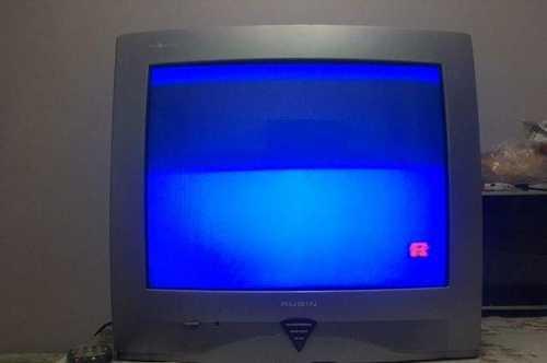 Телевизор цветной рубин rubin triagle с пультом