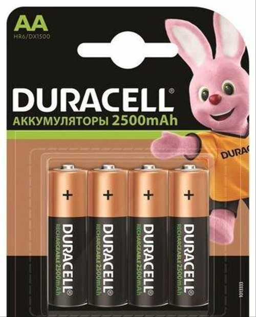 Аккумулятор Duracell R6 AA BL4 NI-MH 2500