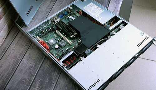 Сервер 1u Depo. E4600, PS 300W, 2x250GB, 4GB