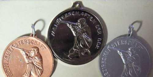 Медаль призера Чемпионата гдр по стрельбе