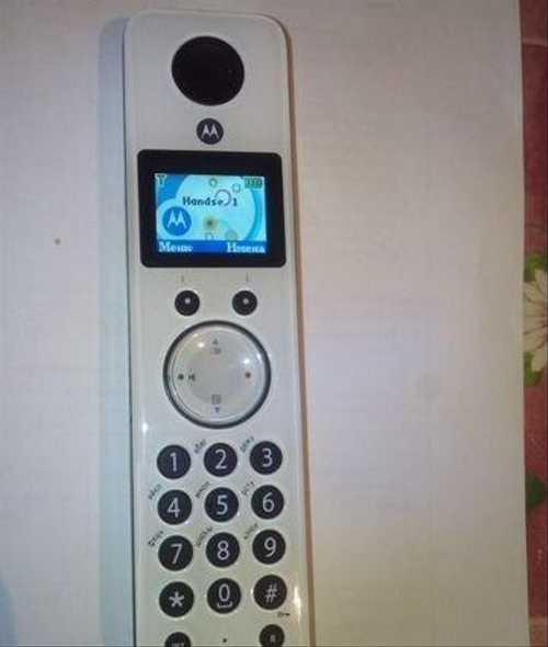 Радиотелефон Моторола белый Motorola D801 беспрово