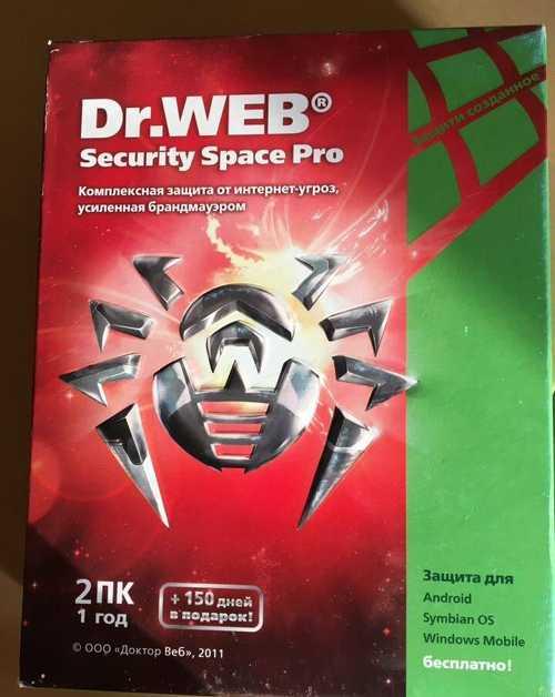 Dr.Web Security Space на 12 мес, на 2 пк