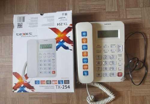 Новый проводной телефон texet TX-254