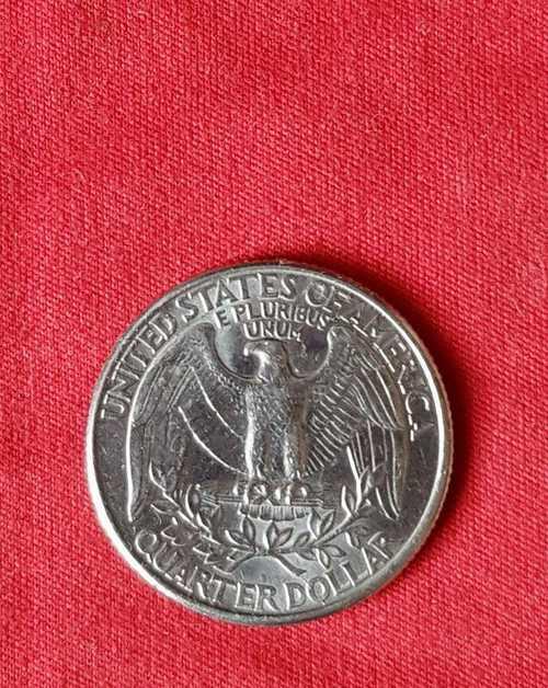 Монета 25 quarter dollar