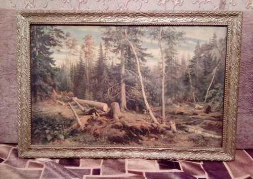 Картина Шишкина "Рубка леса"