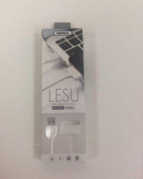 Кабель USB-Apple 30 pin 1м (remax Lesu Series)