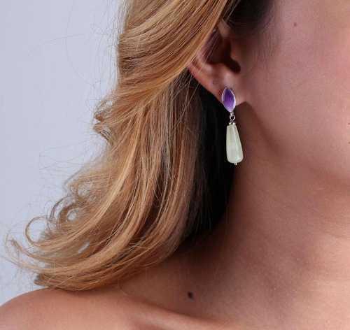 Серьги Nature Bijoux с нефритом