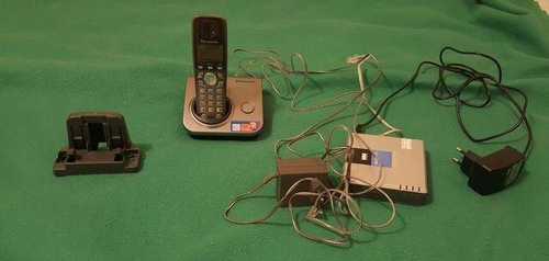 Телефон стационарный Panasonic KX-TG7205RU с адапт