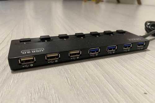 USB Разветвитель Ginzzu (4 USB3.0 + 3 USB2.0)