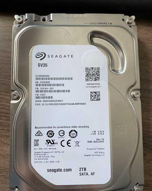 Жесткий диск Seagate Surveillance 2TB ST2000VX000