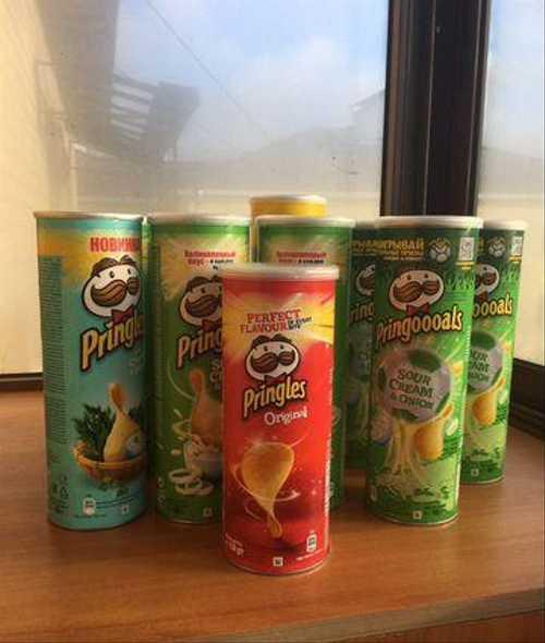 Пустые банки Pringles (Принглс)