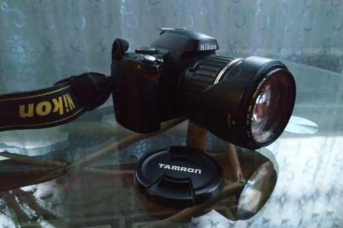Фотоаппарат зеркальный nikon D40 + объектив tamron