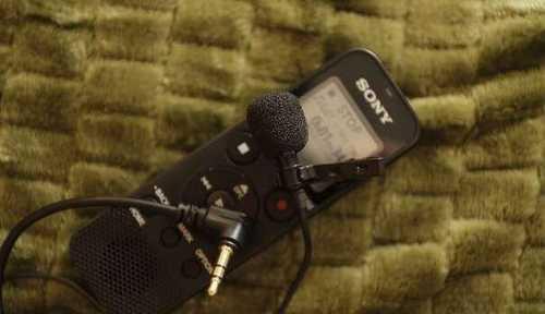 Диктофон цифровой Sony ICD-PX370 + петличный микро