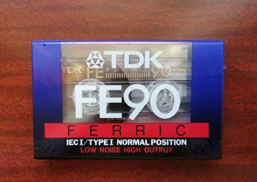 Аудиокассета TDK FE90 в упаковке (Япония)