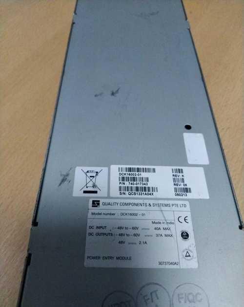 Блок питания Juniper PWR-MX480-1600-DC-S