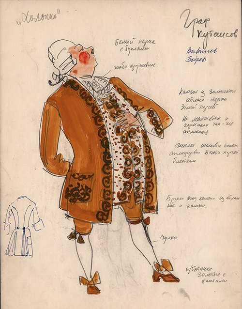 Акварель. Эскиз театрального костюма