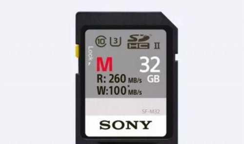 Карта памяти sdhc Sony 32GB UHS-II U3 (SF-M32)