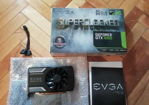 Видеокарта PCIe evga GeForce GTX1060 SC 6.0 GB