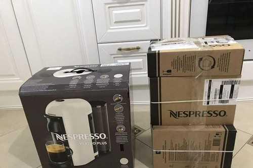 Кофемашина новая nespresso vertuo plus 200 капсул