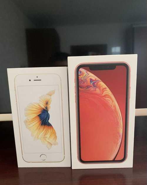 Коробки от iPhone6s 64гб и iPhoneXr 128гб