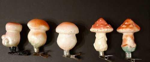 Елочные игрушки СССР грибы