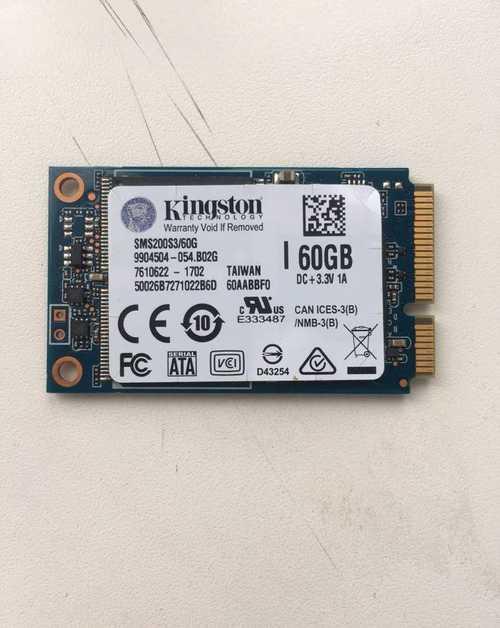 60 гб SSD-накопитель Kingston mS200 SMS200S3/60G
