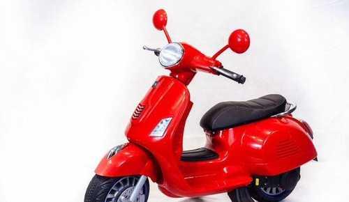 Детский электромотоцикл Moto Vespa красный. Кредит