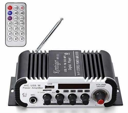 Усилитель Kentiger HY-V11(2х15Вт,USB,TF,FM,BT)