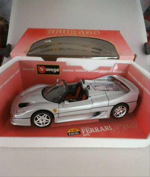 1/18 Bburago Ferrari f50 кабрио серебро Ит 1996