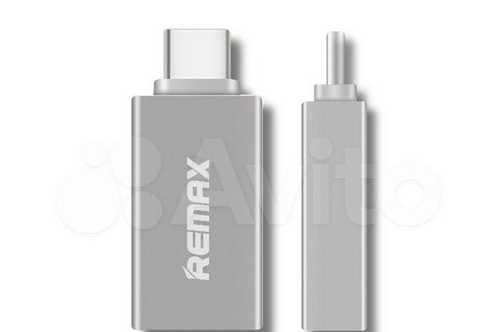 Переходник OTG с USB (F) на TypeC Remax RA-OTG1 Silver