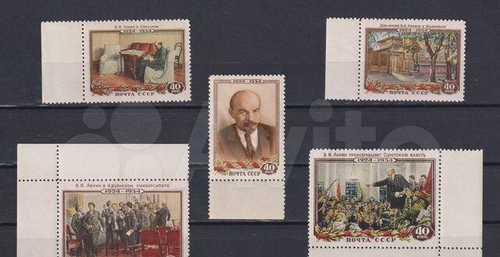 Годовой набор СССР 1954 г ** Все 56 марок с полями
