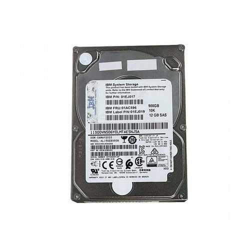 Жесткий диск HDD IBM 900GB 10K 2.5" 01AC596