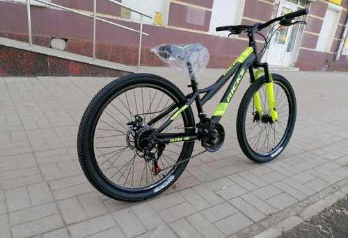 Скоростной велосипед Черно зеленый новый