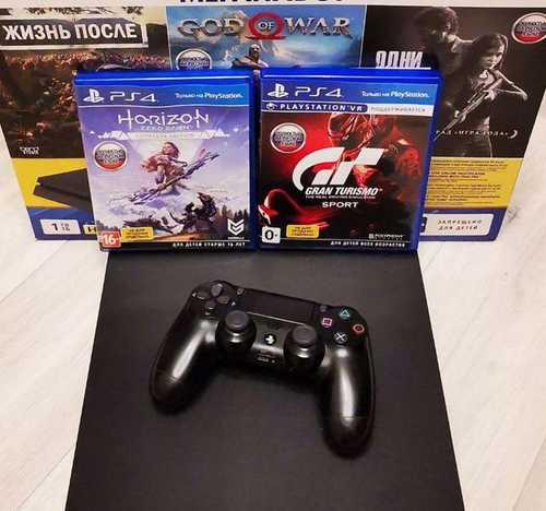 Sony playstation 4 slim 1tb / 3 ревизия / игры