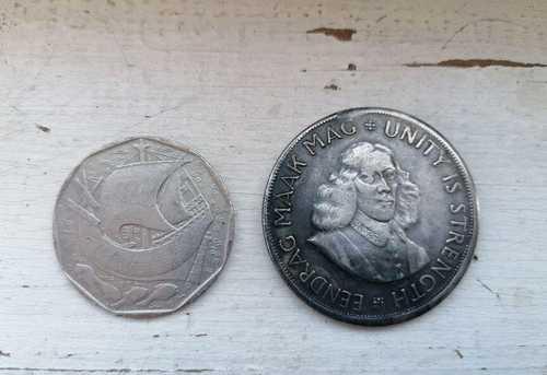 Монета 50 центов юар(копия) +50 эскудо