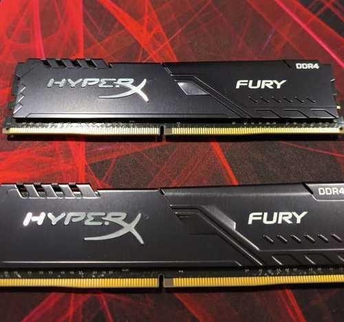 Оперативная Память DDR4 HyperX Fury Black 16Gb x 2