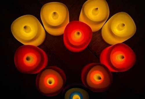 Цветные светодиодные свечи на батарейках