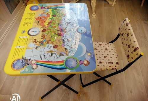 Складной столик со стулом детский