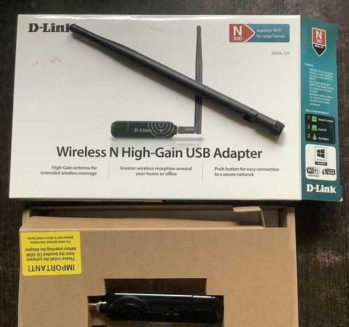 Беспроводной usb адаптер D-link Wirelees N High- G