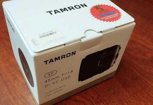 Объектив Tamron SP 45mm F/1.8 Di VC USD для Canon