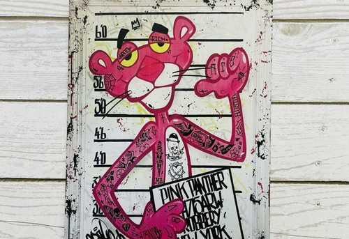 Декоративная табличка Pink Panther
