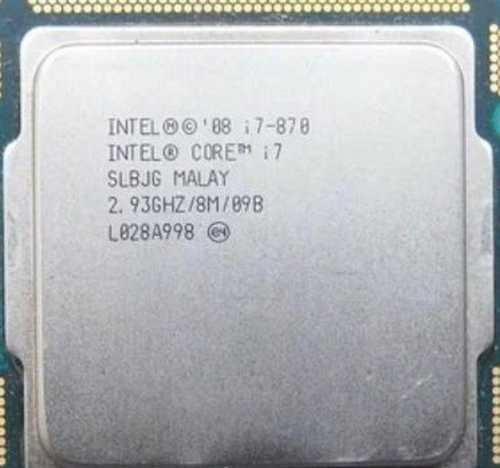 Intel Core i7-870 3,6GHz 8Mb LGA1156 4/8 ядер