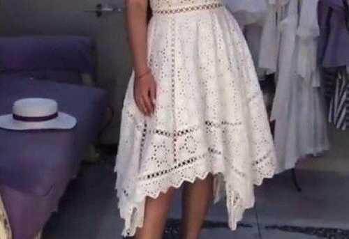 Кружевное платье 42 44 белое