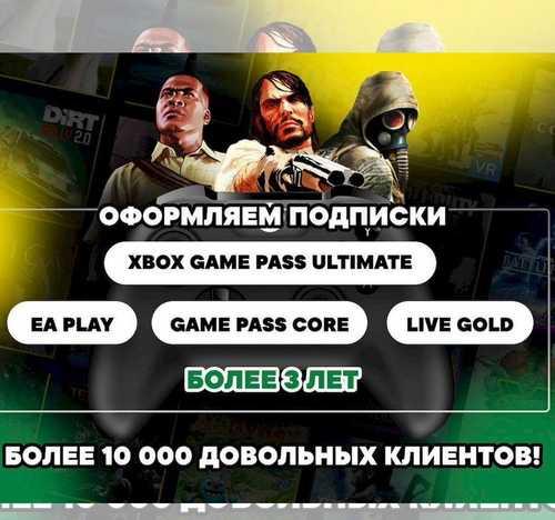 Подписки Xbox: Game Pass, EA Play, Live Gold