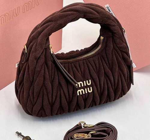 Сумка Miu Miu Volante Chocolate Camoscio