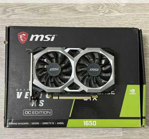 Видеокарта MSI GTX 1650 4GB ventus XS OC edition