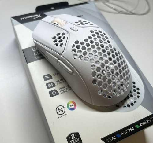 HyperX Pulsefire Haste Wireless White