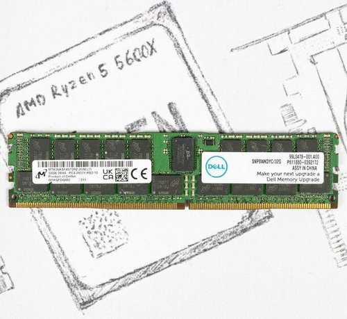 Оперативная память rdimm DDR4 32GB Micron ECC
