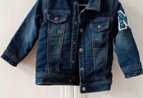 Куртка джинсовая утепленная детская 92
